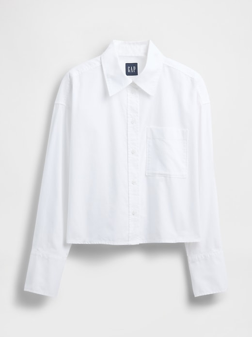 Organic Cotton Straight-Hem Crop Shirt | Gap