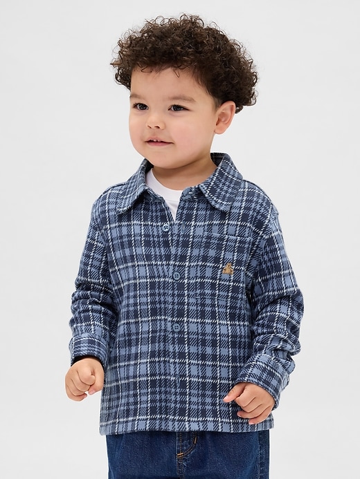 Baby & Toddler Knit Jersey Plaid Shirt | Gap
