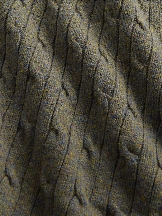 Merino Wool-Blend Cable-Knit Sweater | Gap