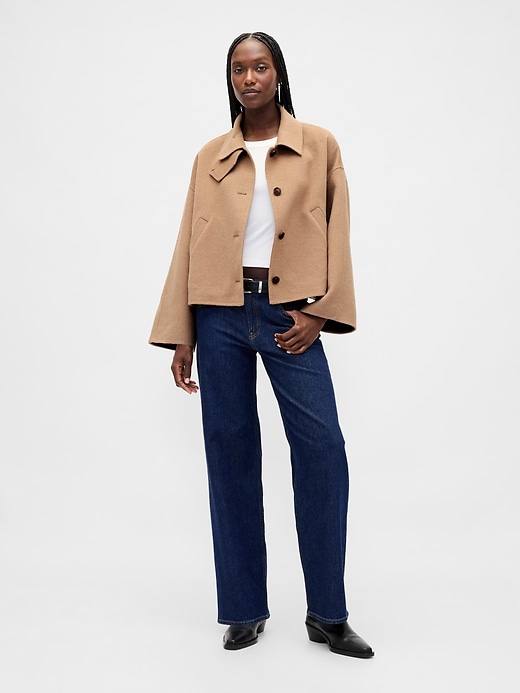 Wool-Blend Swing Jacket | Gap