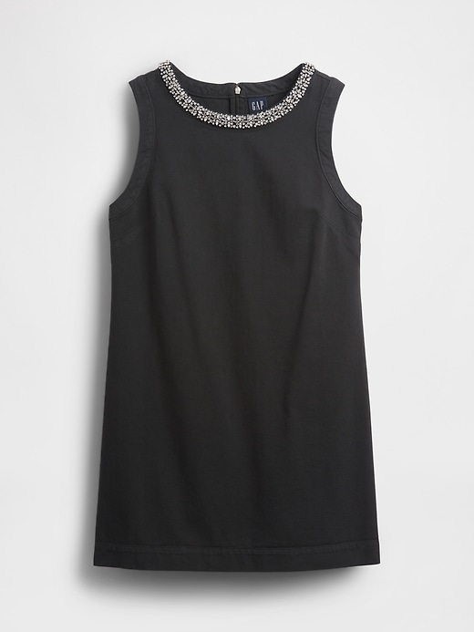 Jewel-Neck Mini Shift Dress | Gap