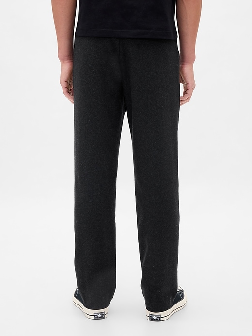Wool-Blend Relaxed Straight Trousers | Gap