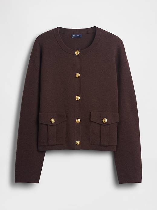 Cotton-Blend Pocket Cardigan Sweater | Gap