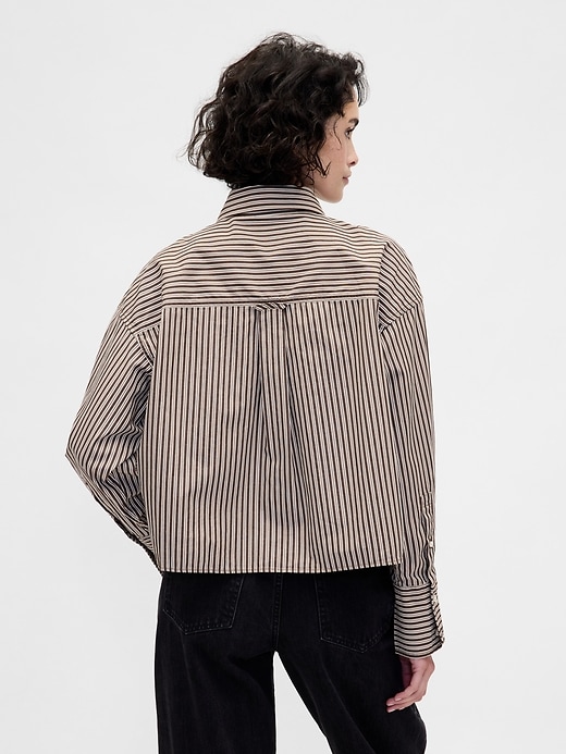 Organic Cotton Straight-Hem Crop Shirt | Gap