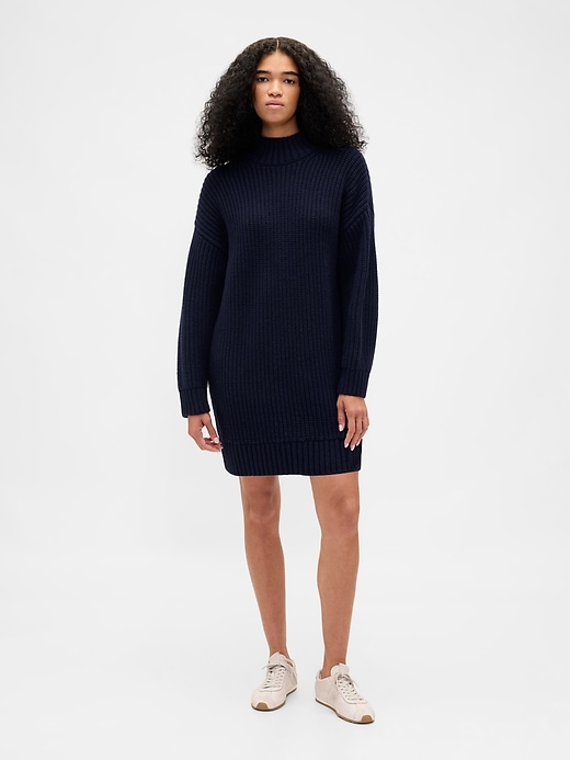 Oversized Turtleneck Mini Sweater Dress | Gap