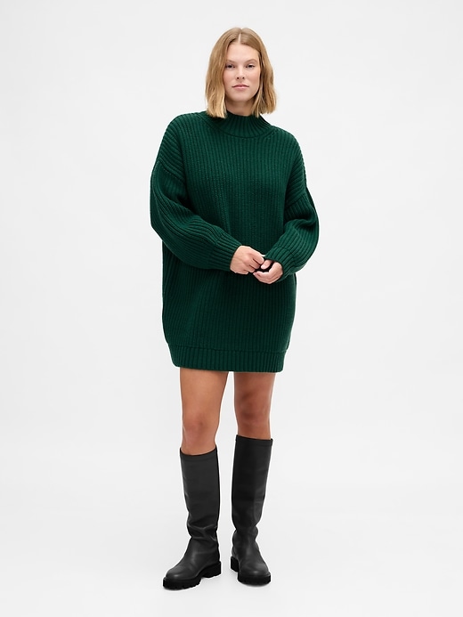 Oversized Turtleneck Mini Sweater Dress | Gap