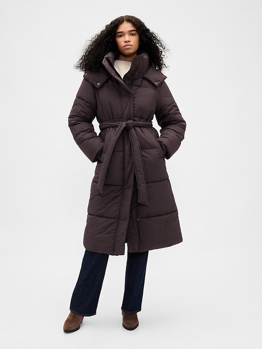 Belted Long Puffer Coat | Gap