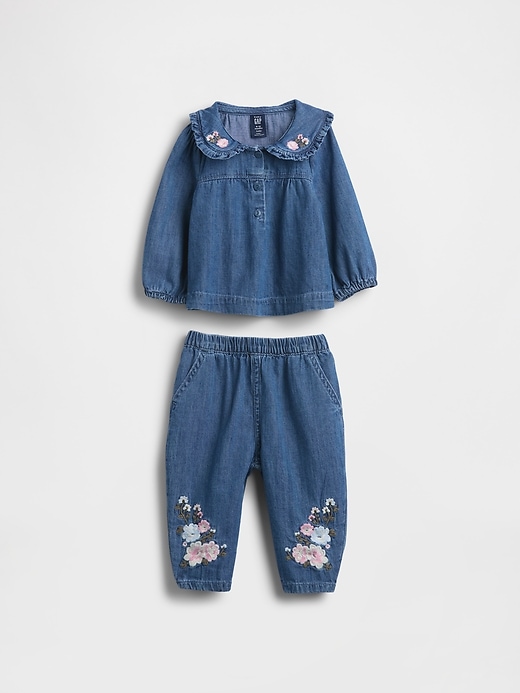 Baby Floral Denim Outfit Set | Gap