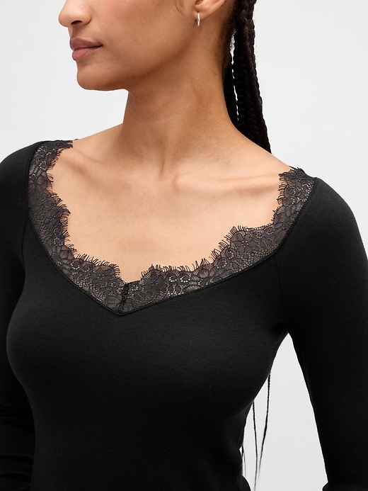 Modern Lace-Trim Top | Gap