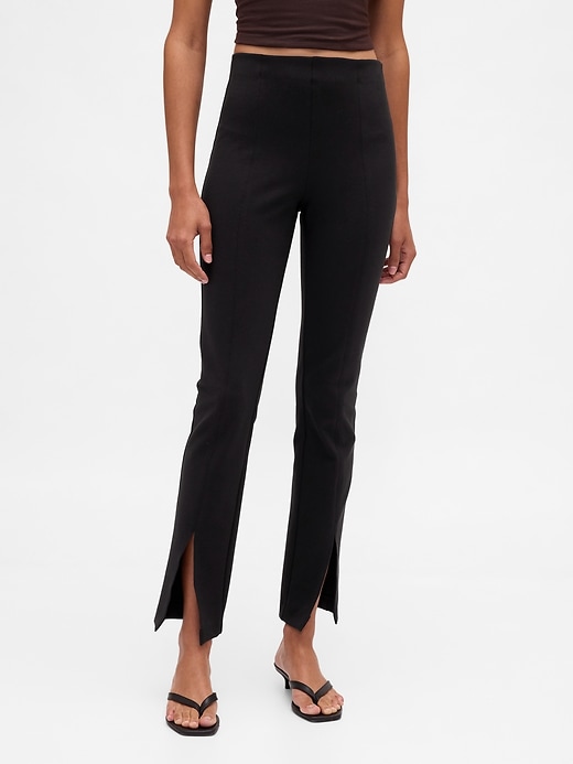 High Rise Double Knit Split-Hem Flare Pants | Gap