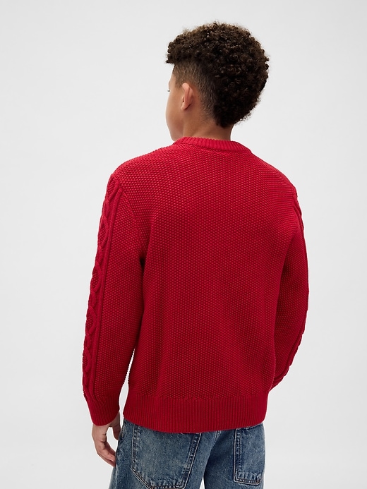 Kids Cable-Knit Crewneck Sweater | Gap