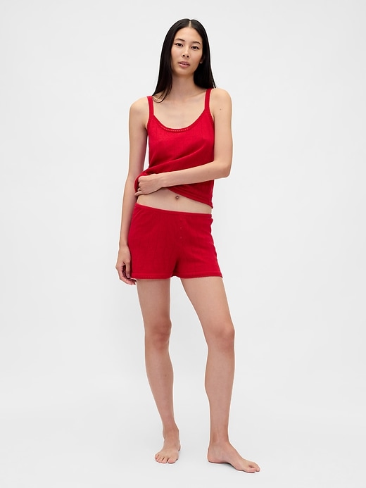Lightweight CashSoft Pointelle Heart PJ Tank Top | Gap