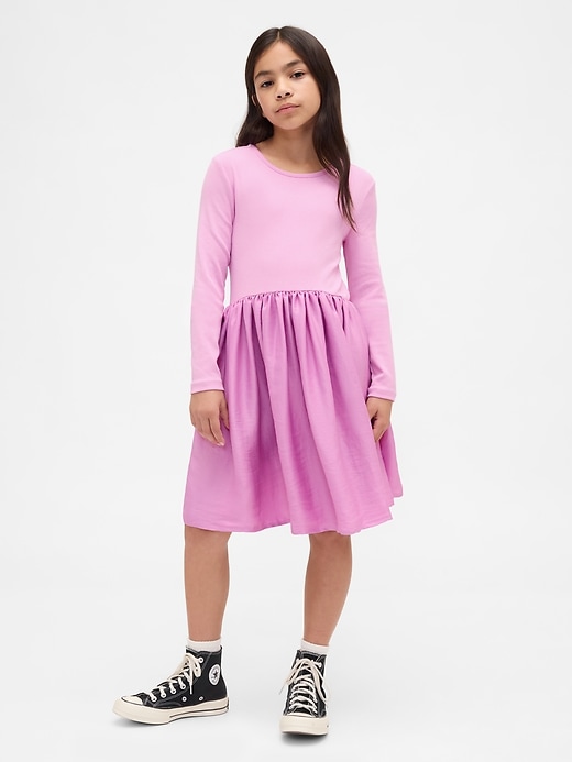 Kids Modern Mixed Media Dress | Gap
