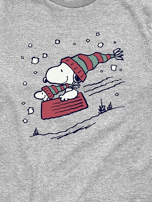 Toddler Peanuts Snoopy Sledding Short Sleeve Graphic Tee | Gap