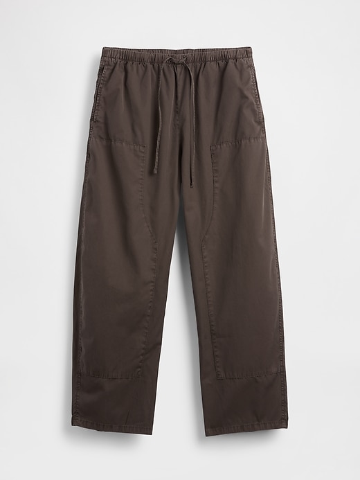 Twill Easy Double-Knee Barrel Pants | Gap