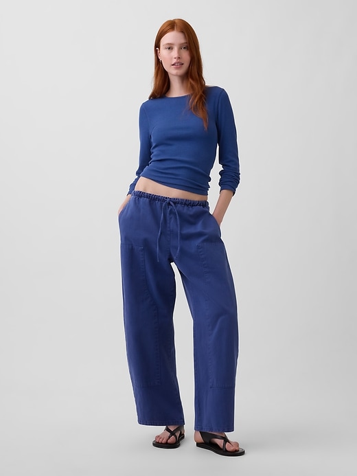 Easy Double-Knee Barrel Pants | Gap