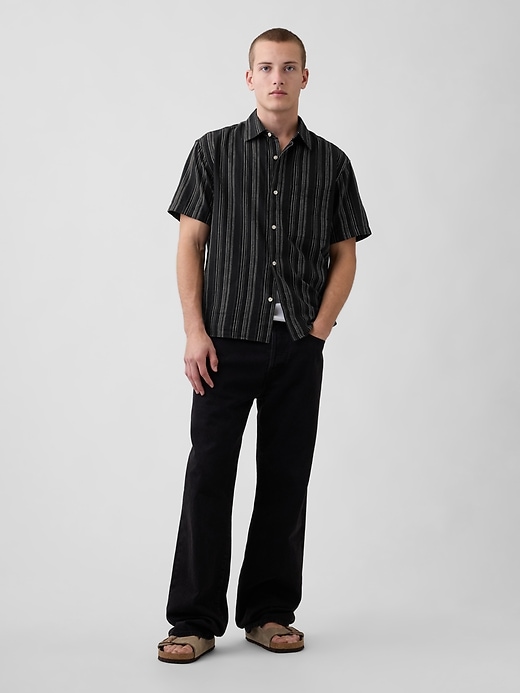Textured Linen-Cotton Shirt | Gap